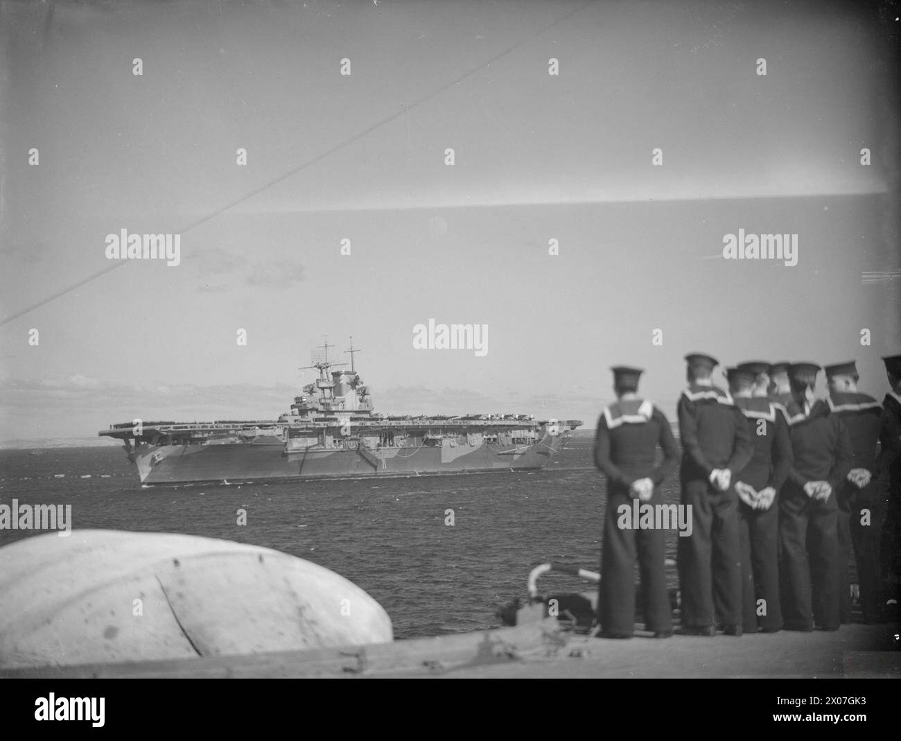 From 25 April to 3 May 1942, USS Wasp anchors near HMS Victorious while ...