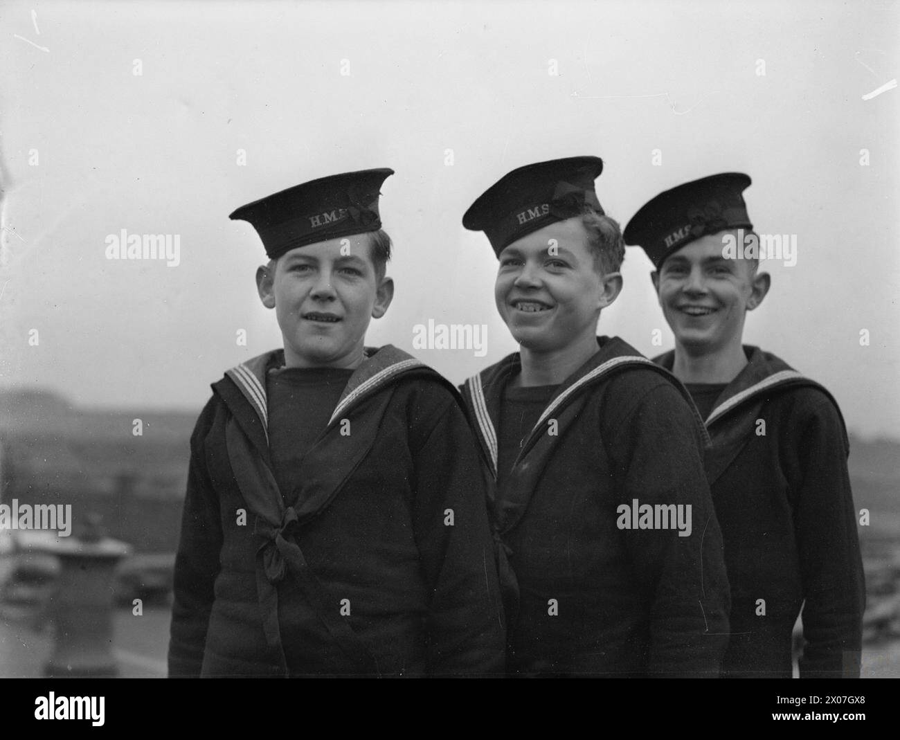 ABOARD HMS KING GEORGE V. 1940, ON BOARD THE BATTLESHIP. - Left to ...