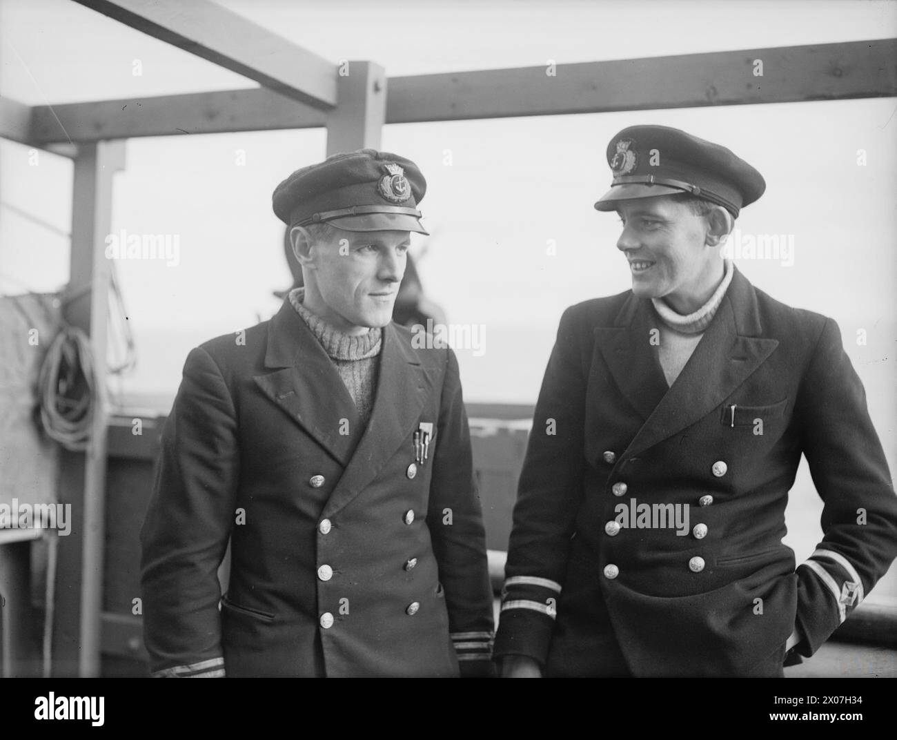 ON BOARD THE BRITISH MERCHANT SHIP EMPIRE KANGAROO IN CONVOY OFF THE ...