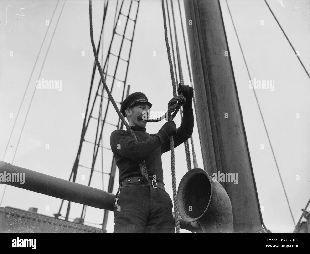 WITH A TRAWLER ON THE NORTHERN PATROL. MAY 1942, ON BOARD HM TRAWLER ...