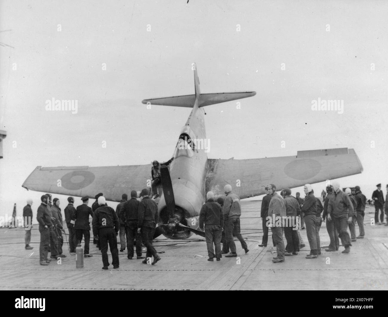 THE ROYAL NAVY DURING THE SECOND WORLD WAR - An unhurt pilot of the ...