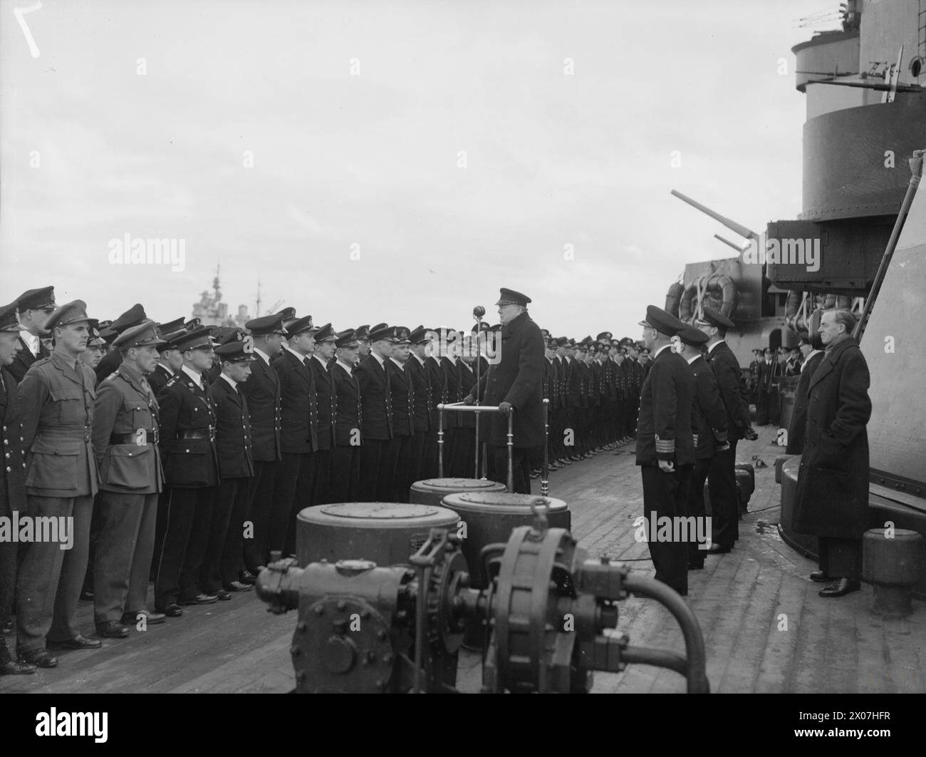 MR WINSTON CHURCHILL AND SIR STAFFORD CRIPPS VISIT THE HOME FLEET AT ...