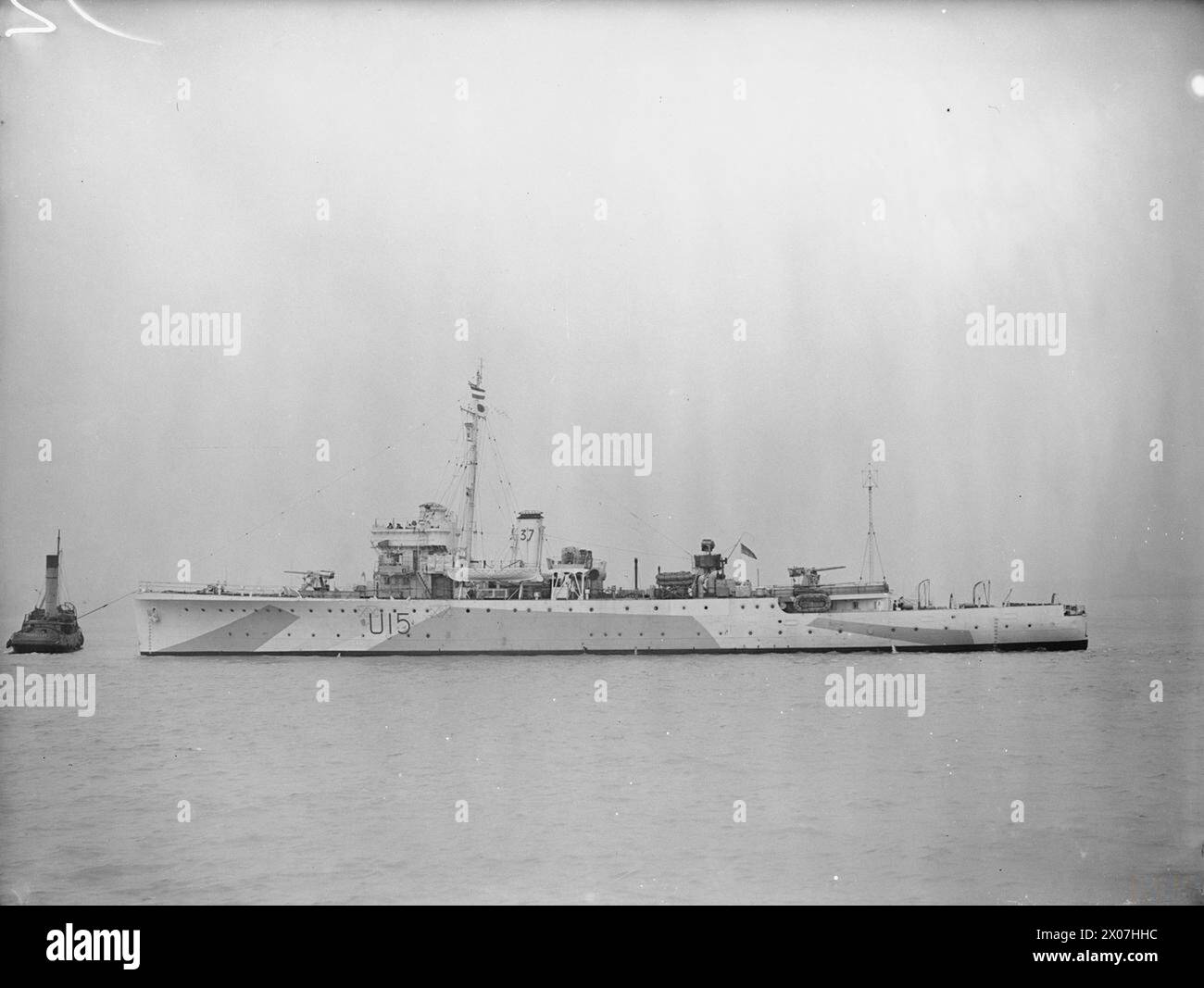 HMS FOWEY, BRITISH SHOREHAM CLASS SLOOP. 7 MAY 1942, LIVERPOOL ...