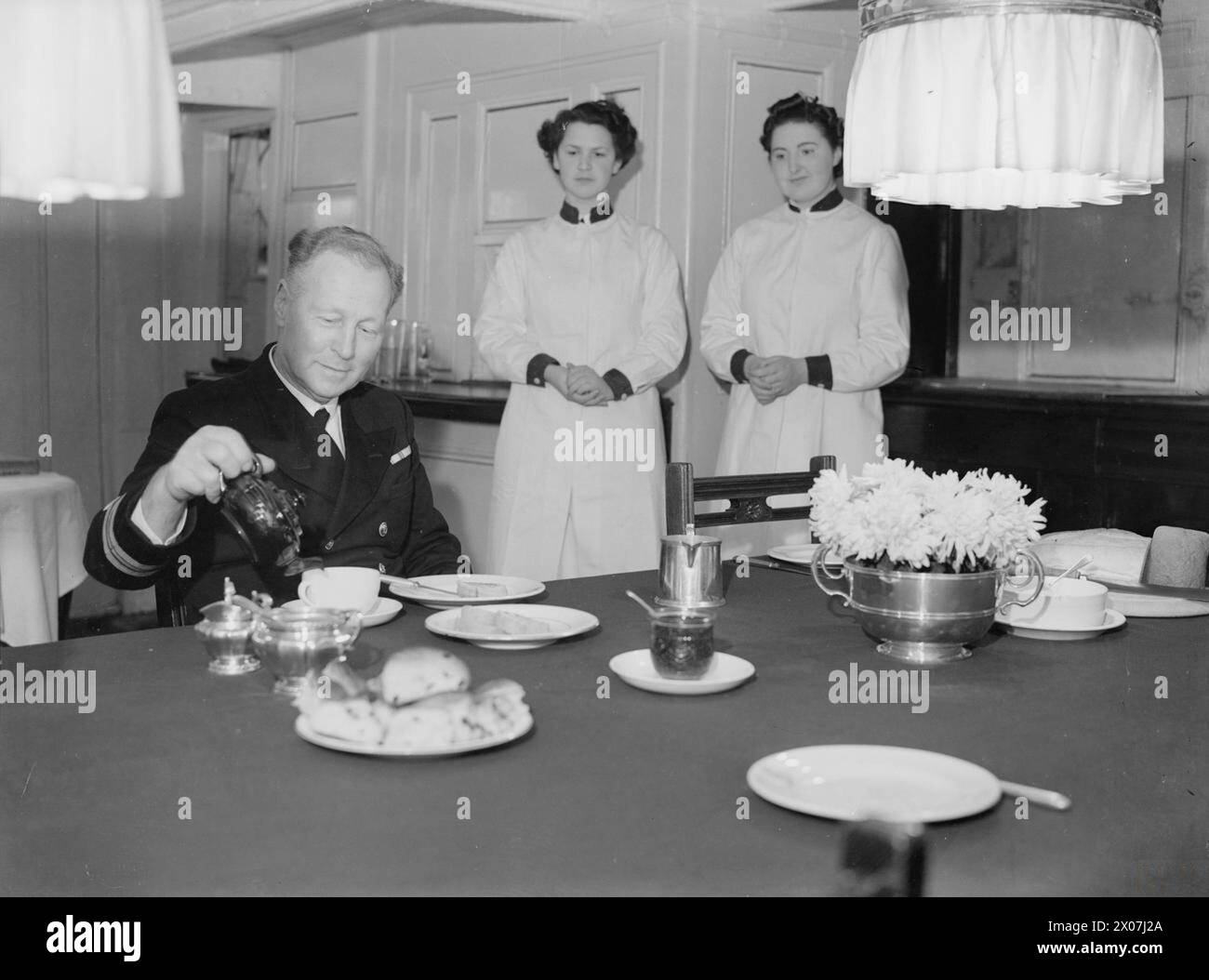 WRNS AT WORK. 1940, ON BOARD THE TRAINING SHIP HMS DEFIANCE, DEVONPORT ...