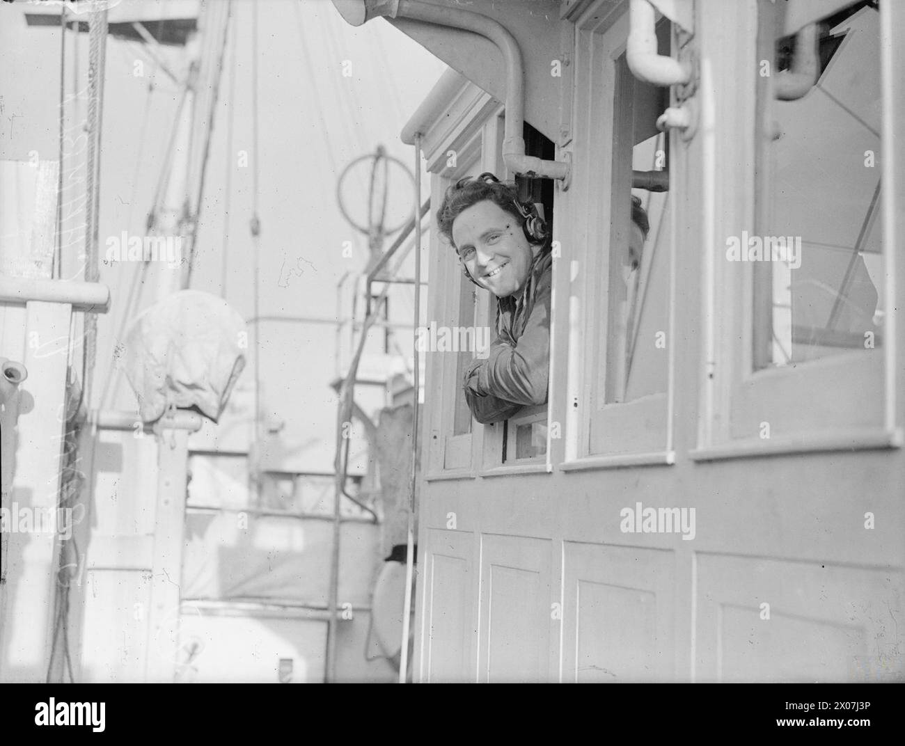 Leading Seaman J. Bayne of the Canadian corvette Chambly, based in ...