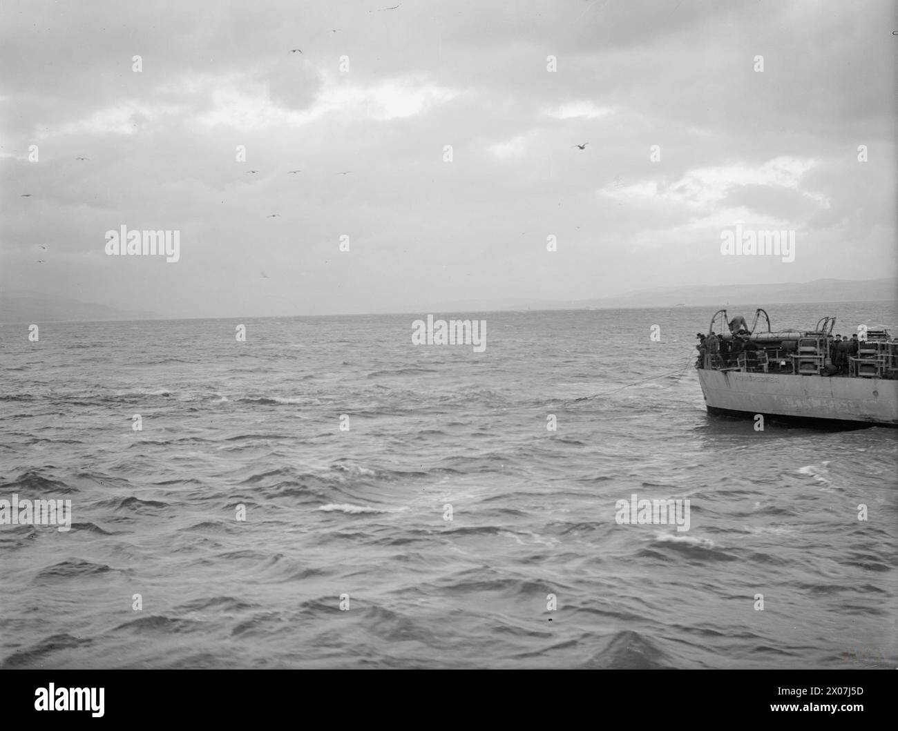 Anti-torpedo net trials using Orapesa floats were conducted in Greenock ...