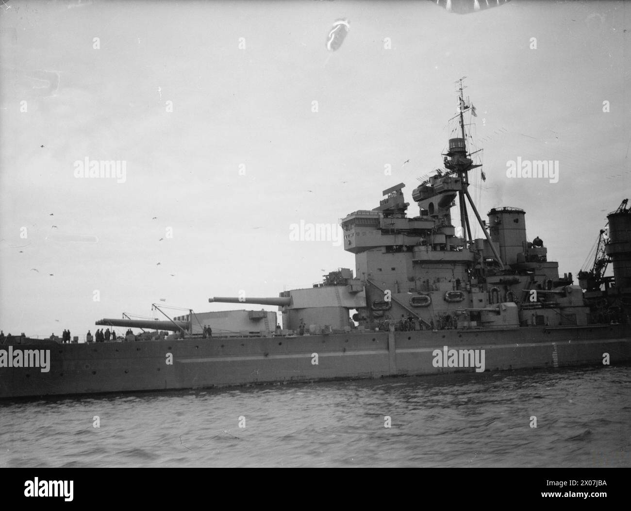 On 1 and 7 December 1941, the forward gun turrets of HMS Duke of York ...