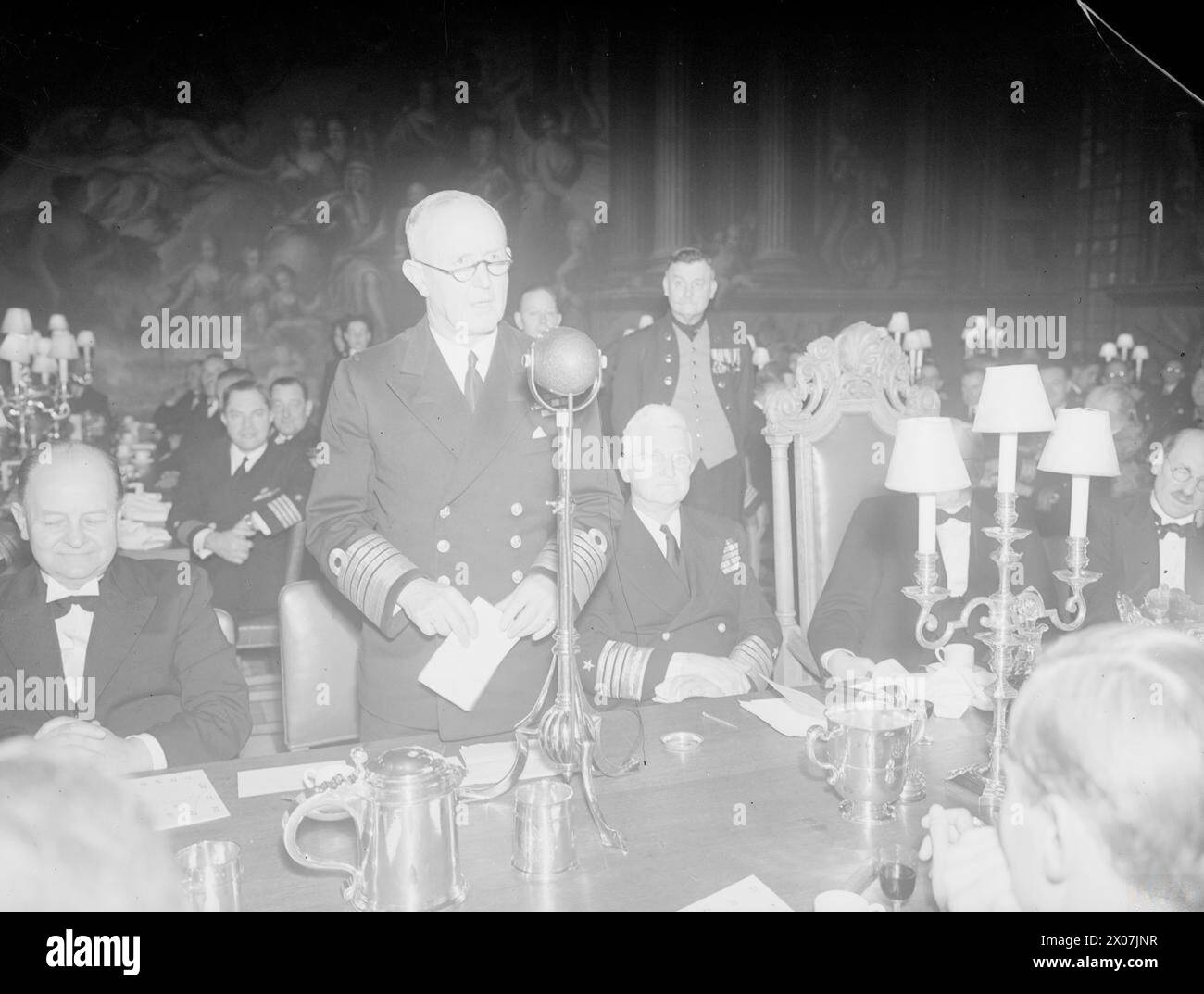 ADMIRAL'S FAREWELL DINNER TO ADMIRAL STARK AT GREENWICH. 13 AUGUST 1945 ...