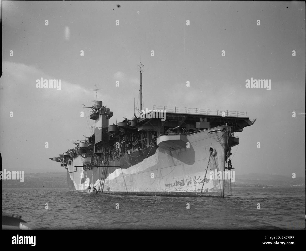 THE ROYAL NAVY DURING THE SECOND WORLD WAR - HMS BITER at anchor at ...