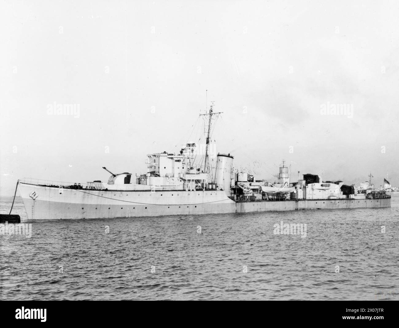HMS Blackmore, a Hunt-class destroyer of the Royal Navy, is pictured at ...