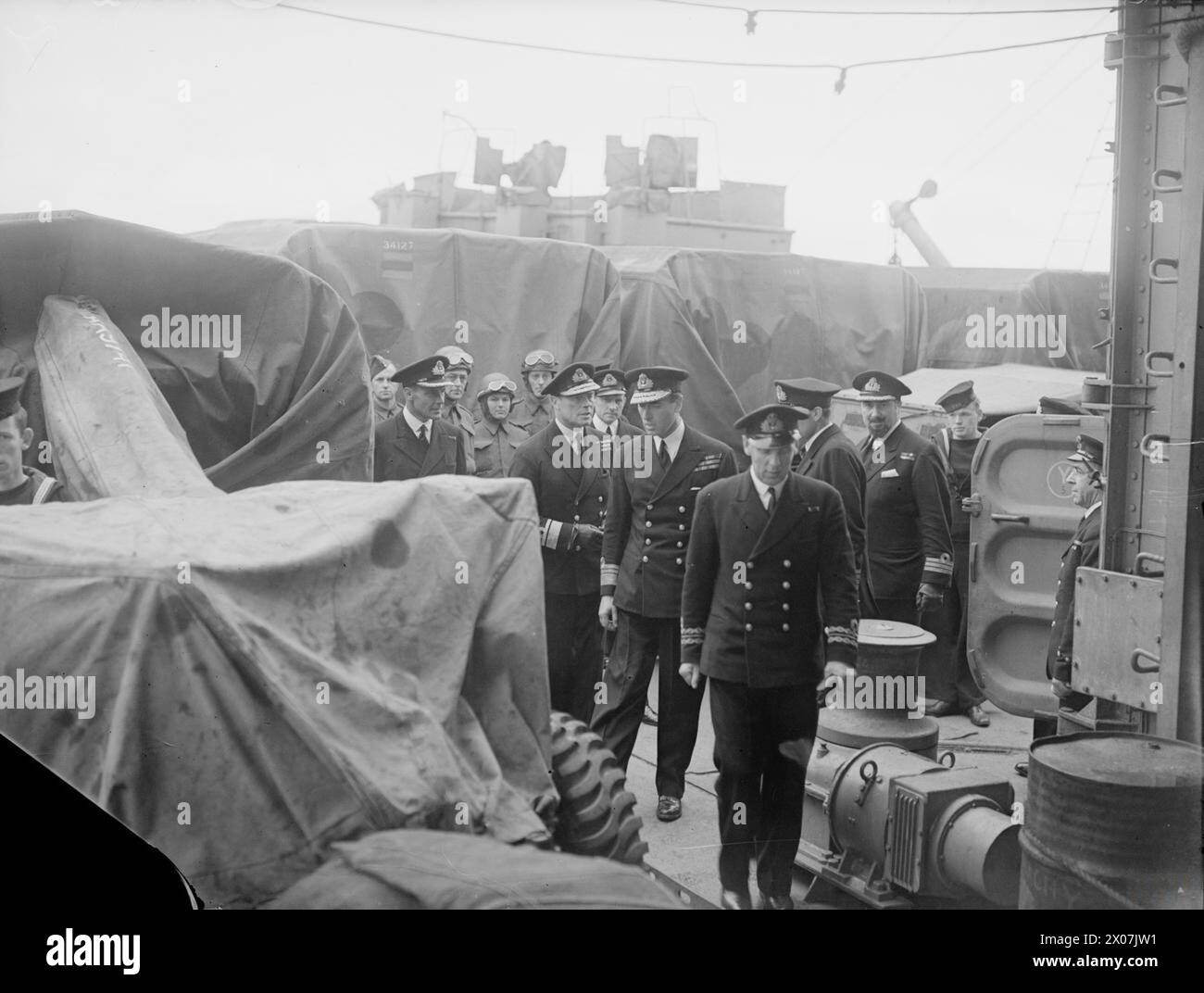 On 14 June 1943 in Greenock, Lord Louis Mountbatten inspected combined ...