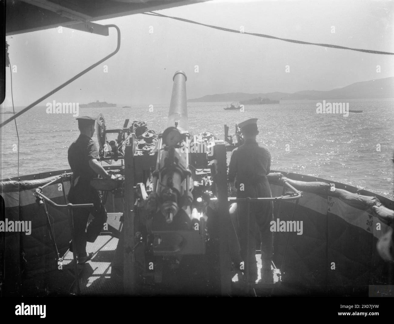 THE ROYAL NAVY DURING THE SECOND WORLD WAR - In the distance two ...