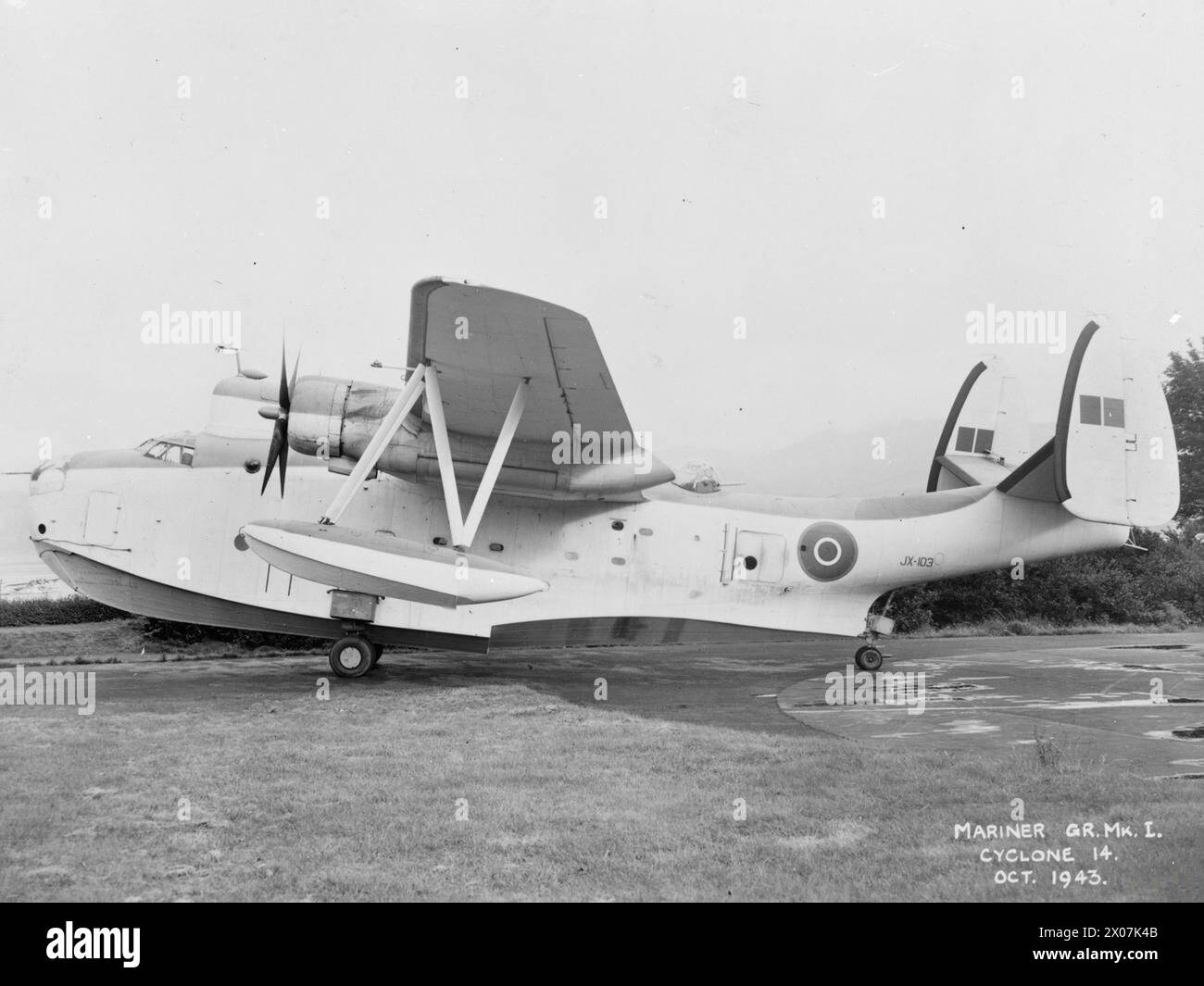 Martin PBM-3B Mariner I JX103 of No 524 Squadron assessed by the RAF at ...