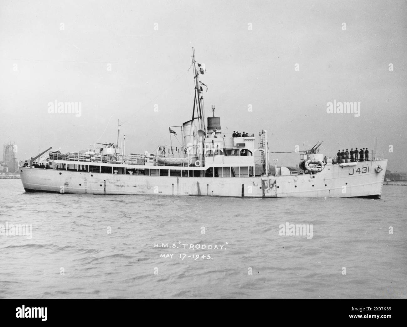 HMS Trodday, a British Isles-class trawler, was at sea on 17 May 1945 ...