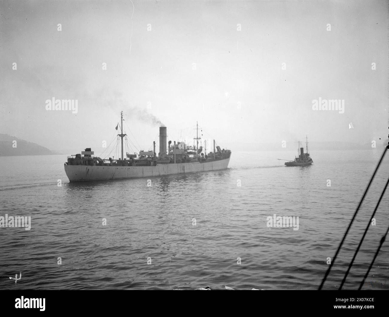 On 30 May 1944, the harbour tug Cherbourgeois III towed a rudderless ...