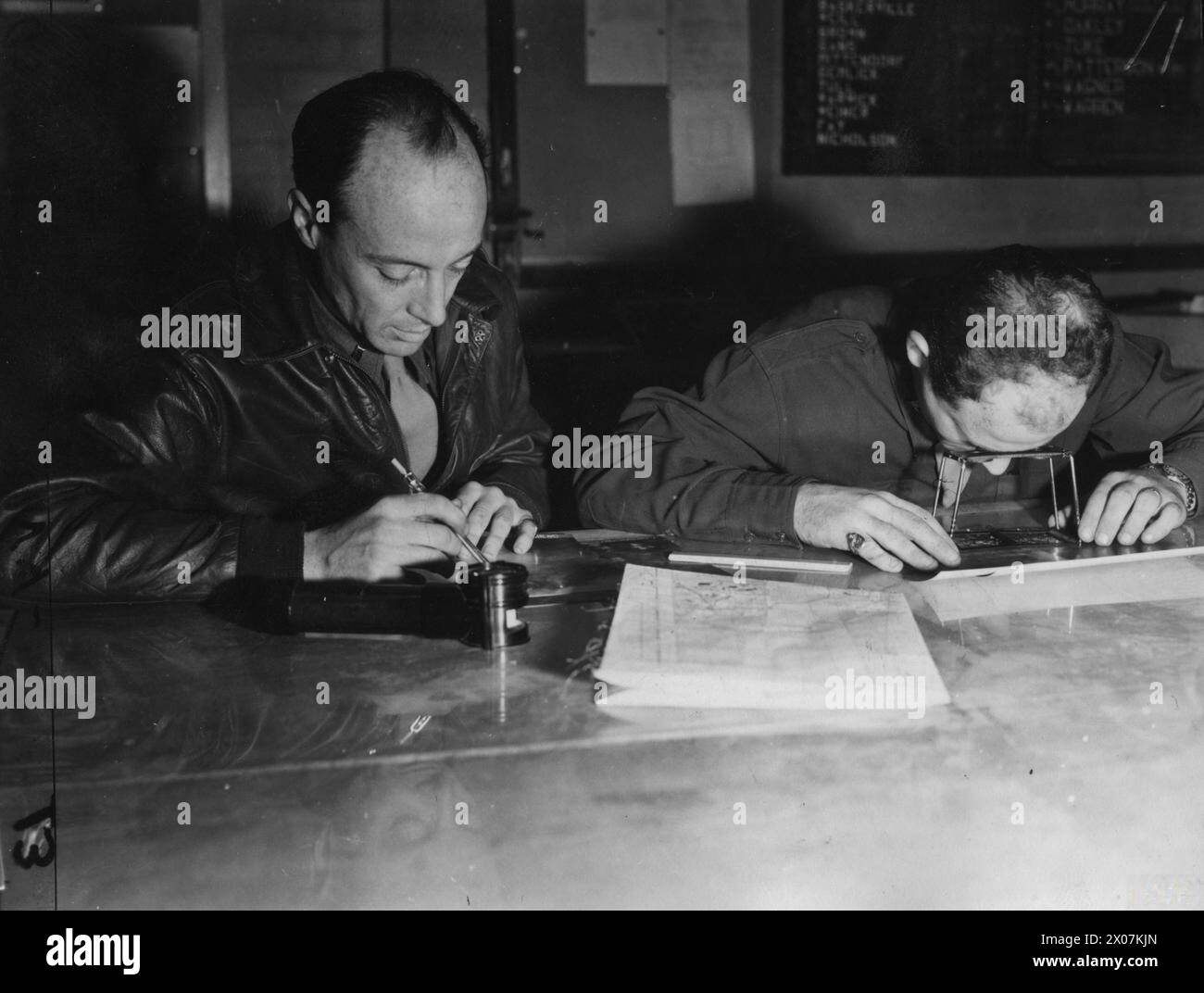 Captain Marvin Tipp and Second Lieutenant John R. Murray of the 385th ...