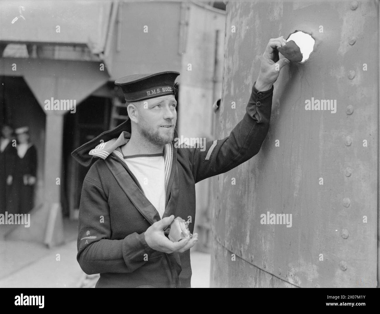 ON BOARD A WARSHIP. 1940, ON BOARD THE BRITISH BATTLECRUISER HMS HOOD ...