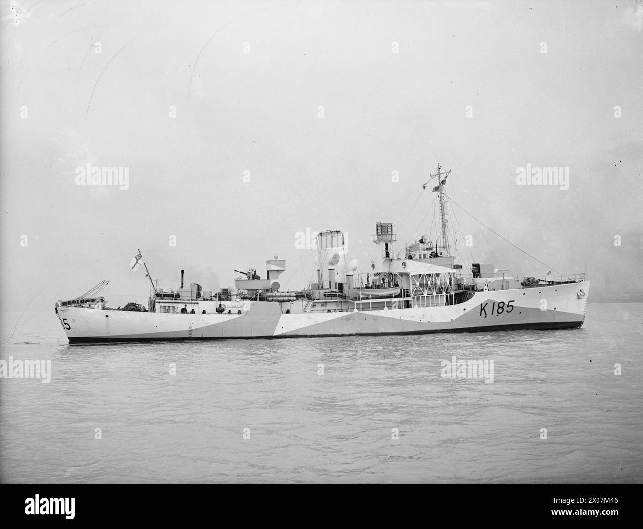 HMS ALISMA, BRITISH FLOWER CLASS CORVETTE. 22 APRIL 1942, LIVERPOOL ...