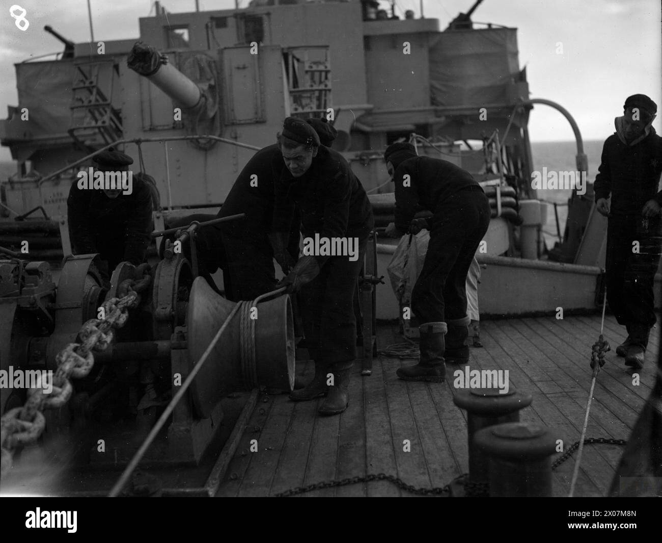 ANTI U-BOAT TORPEDO TRIALS HELD ON BOARD HMS BENTINCK, CAPTAIN CLASS ...