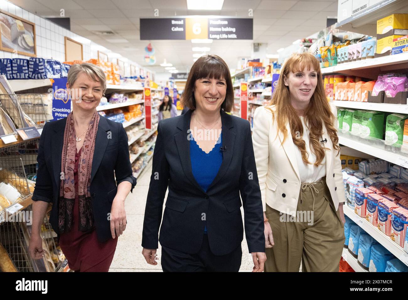 (left-right) Labour's shadow home secretary Yvette Cooper, shadow ...