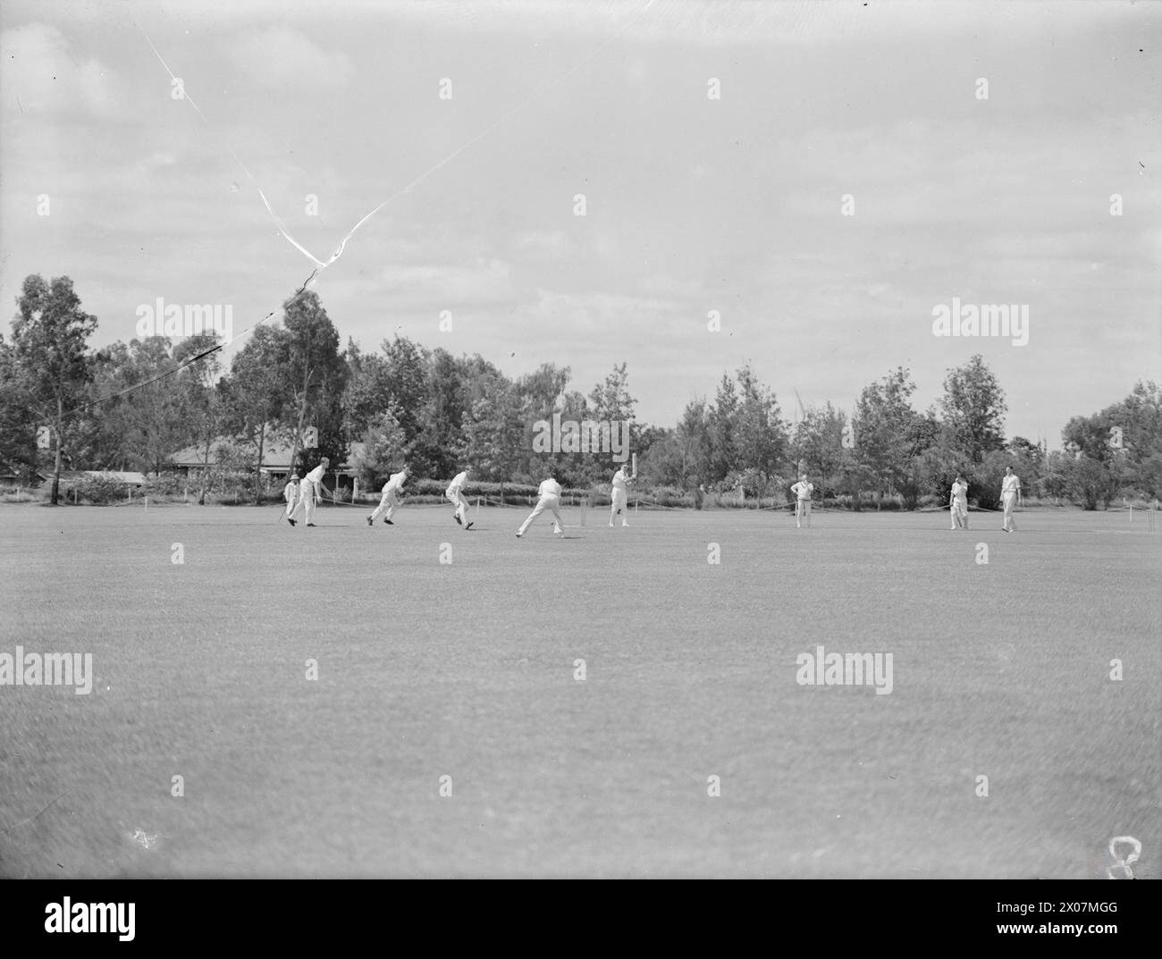A CRICKET MATCH: MEN OF HM AIRCRAFT CARRIER INDOMITABLE V THE NAIROBI ...