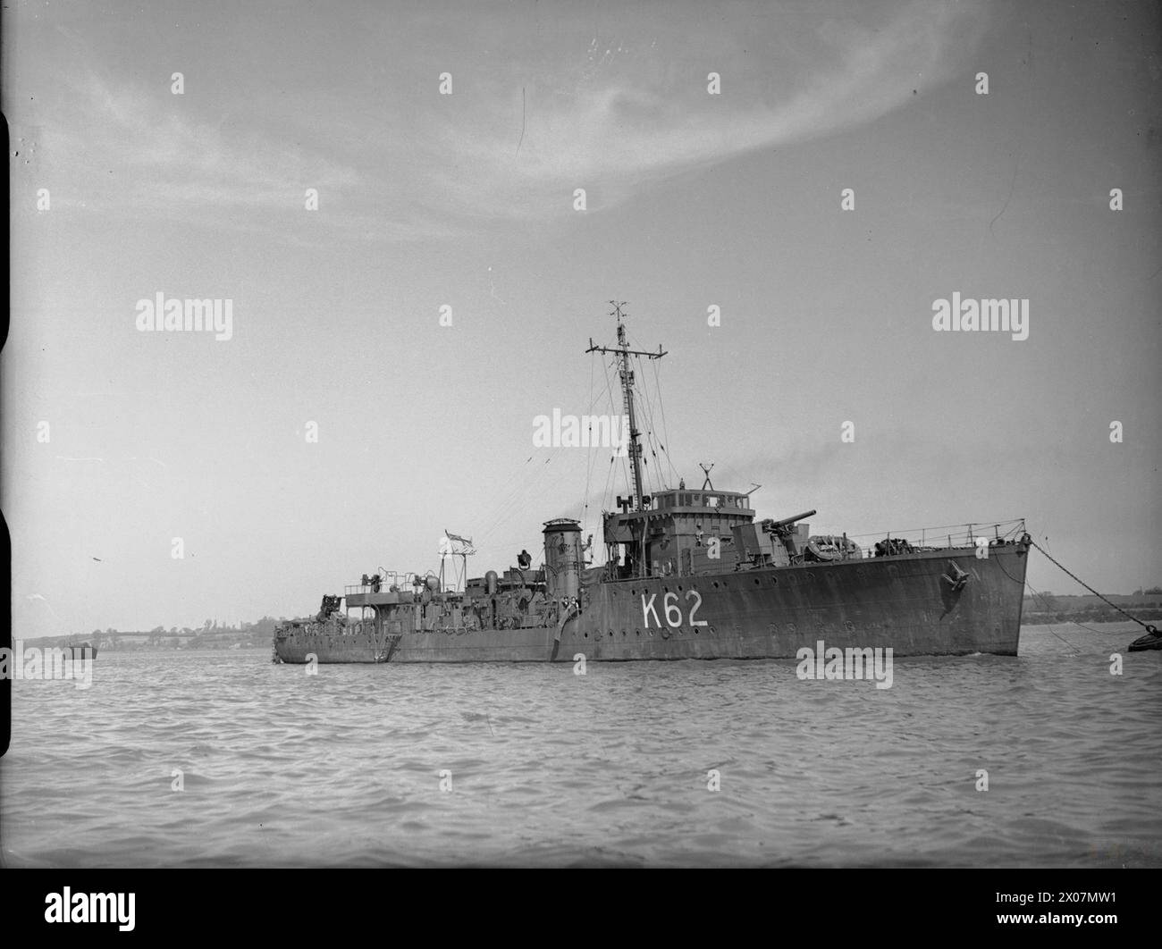 THE ROYAL NAVY DURING THE SECOND WORLD WAR - HMS WIDGEON, moored at ...