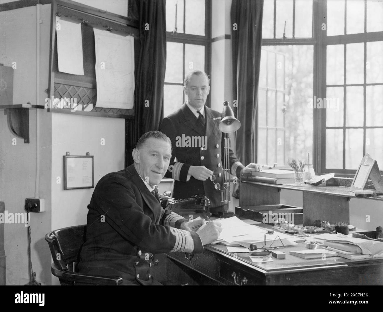 NEW COMMANDER IN CHIEF TAKES OVER AT ROSYTH. 14 APRIL 1942, PITREAVIE ...