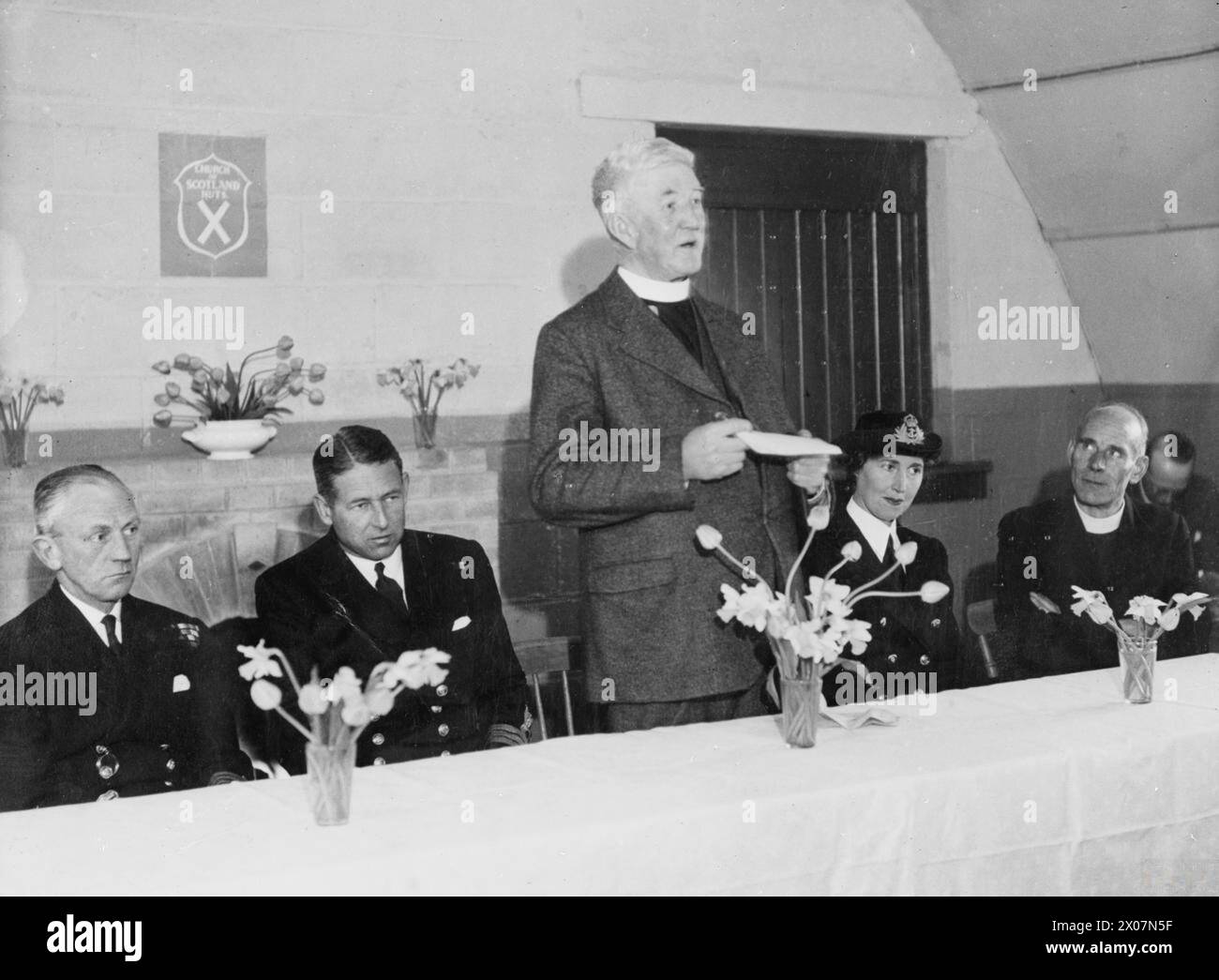 NAVAL AIR STATION CEREMONY. MAY 1945, ROYAL NAVAL AIR STATION, TWATT ...