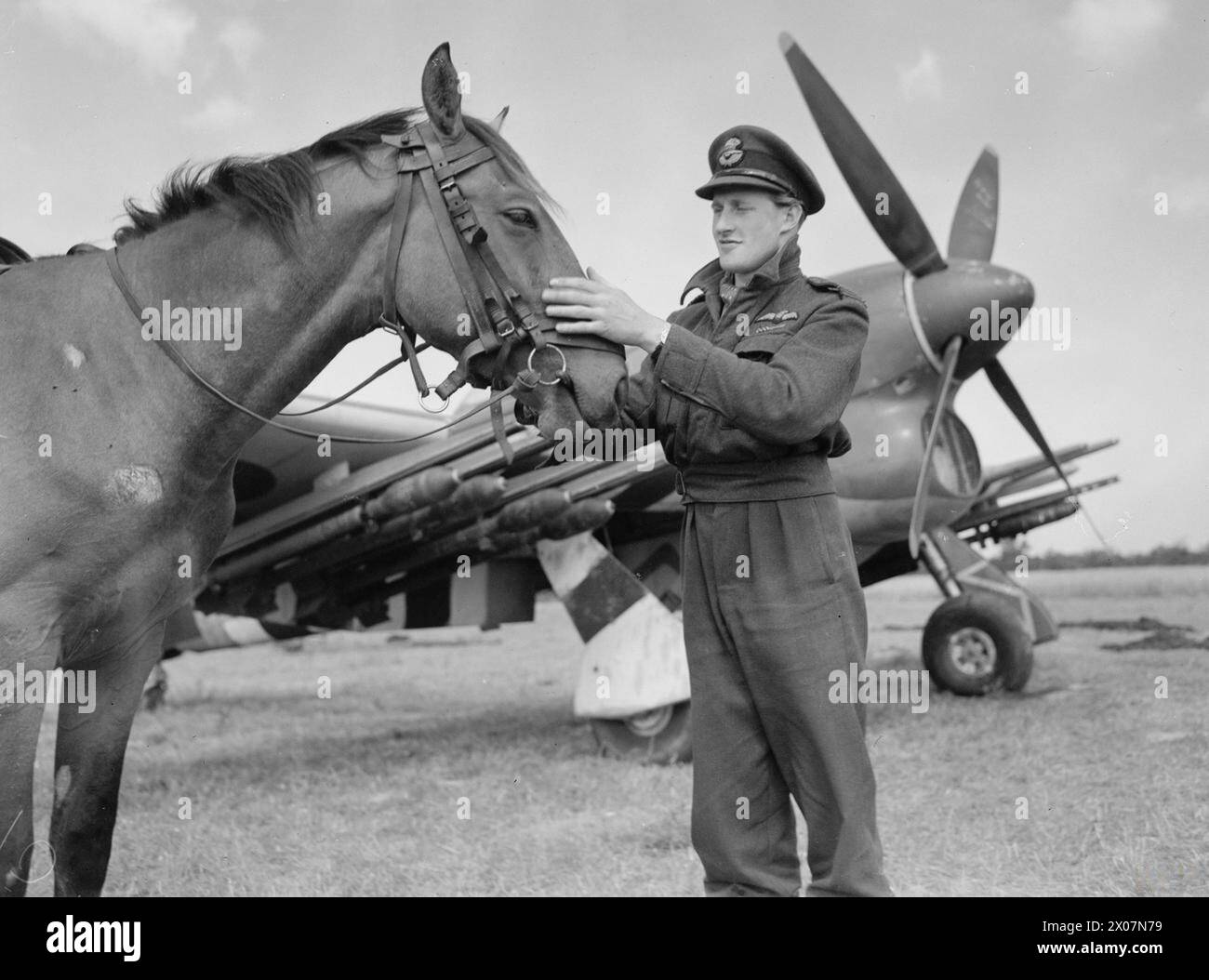 Flight Lieutenant Raymond 'Cheval' Lallemant of No. 198 Squadron RAF is ...