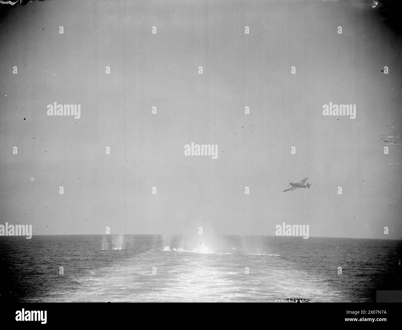 SEAFIRES ON BOARD THE AIRCRAFT CARRIER HMS FURIOUS AT SEA. AUGUST 1944 ...