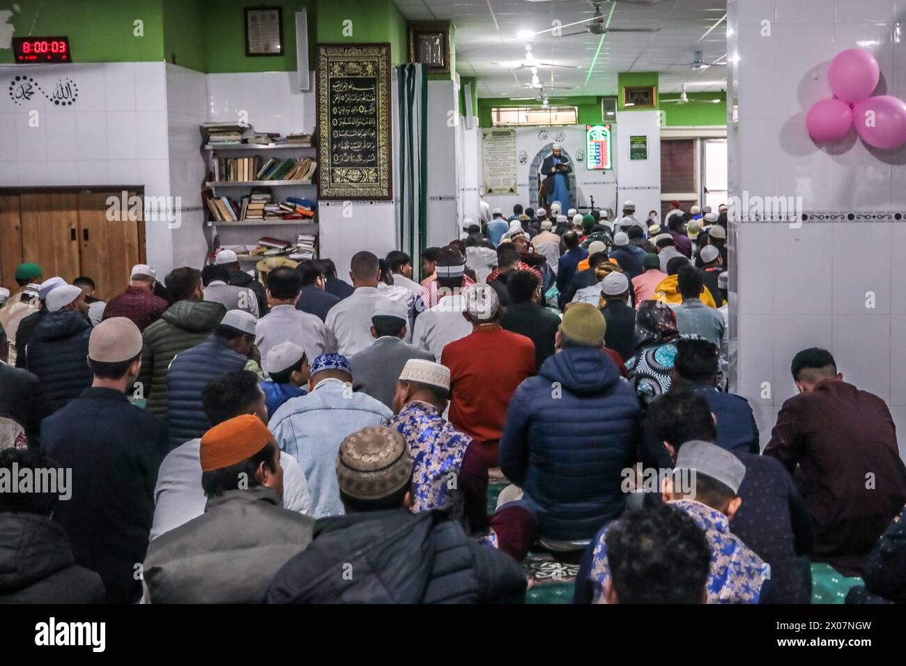 Palermo, Italy. 10th Apr, 2024. Muslims offer Eid al-Fitr prayers the ...