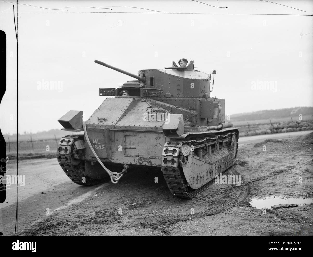 Vickers Medium Mk II* tank of the Royal Tank Regiment at Farnborough ...