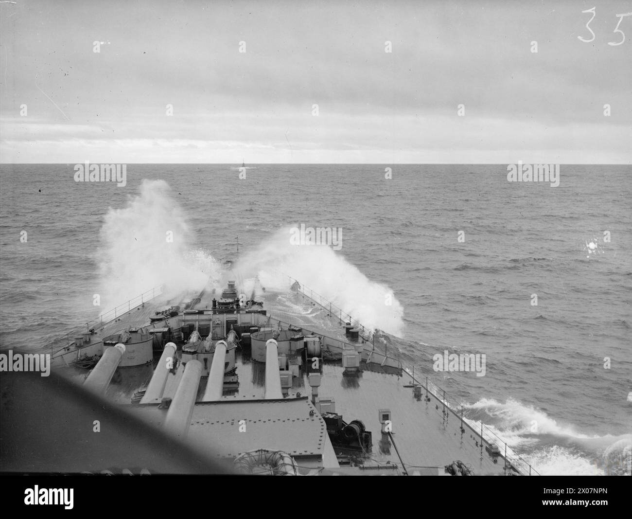 THE NEW BRITISH BATTLESHIP, HMS HOWE Stock Photo - Alamy