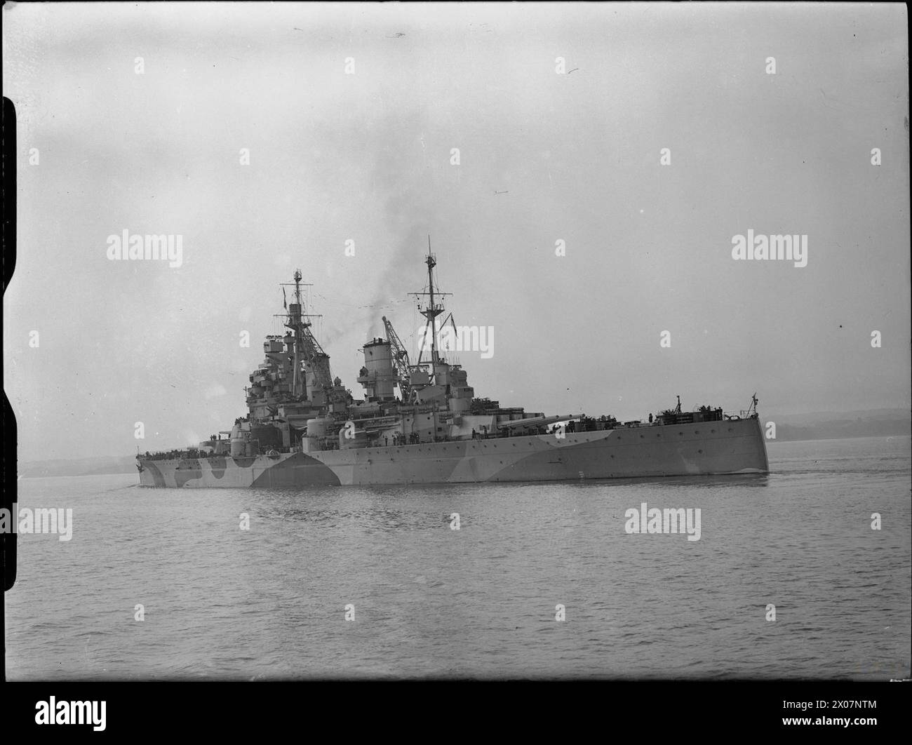 THE ROYAL NAVY DURING THE SECOND WORLD WAR - HMS HOWE, underway coastal ...