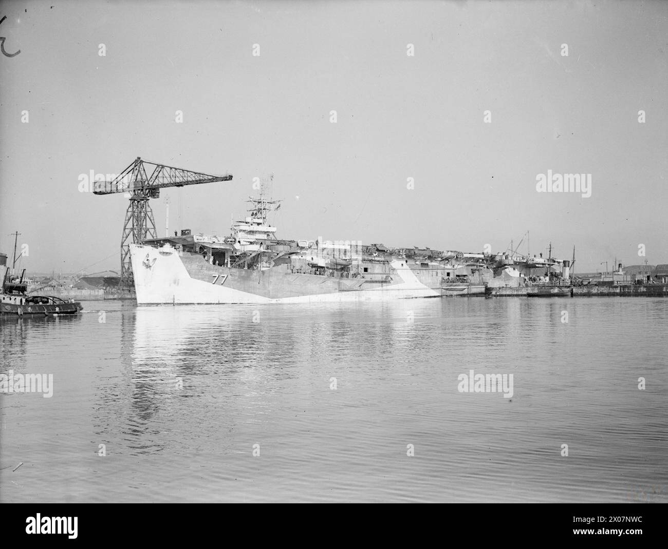 TORPEDOED, MADE 1070 MILES HOME AT 10 KNOTS. 18 SEPTEMBER 1944, ROSYTH ...
