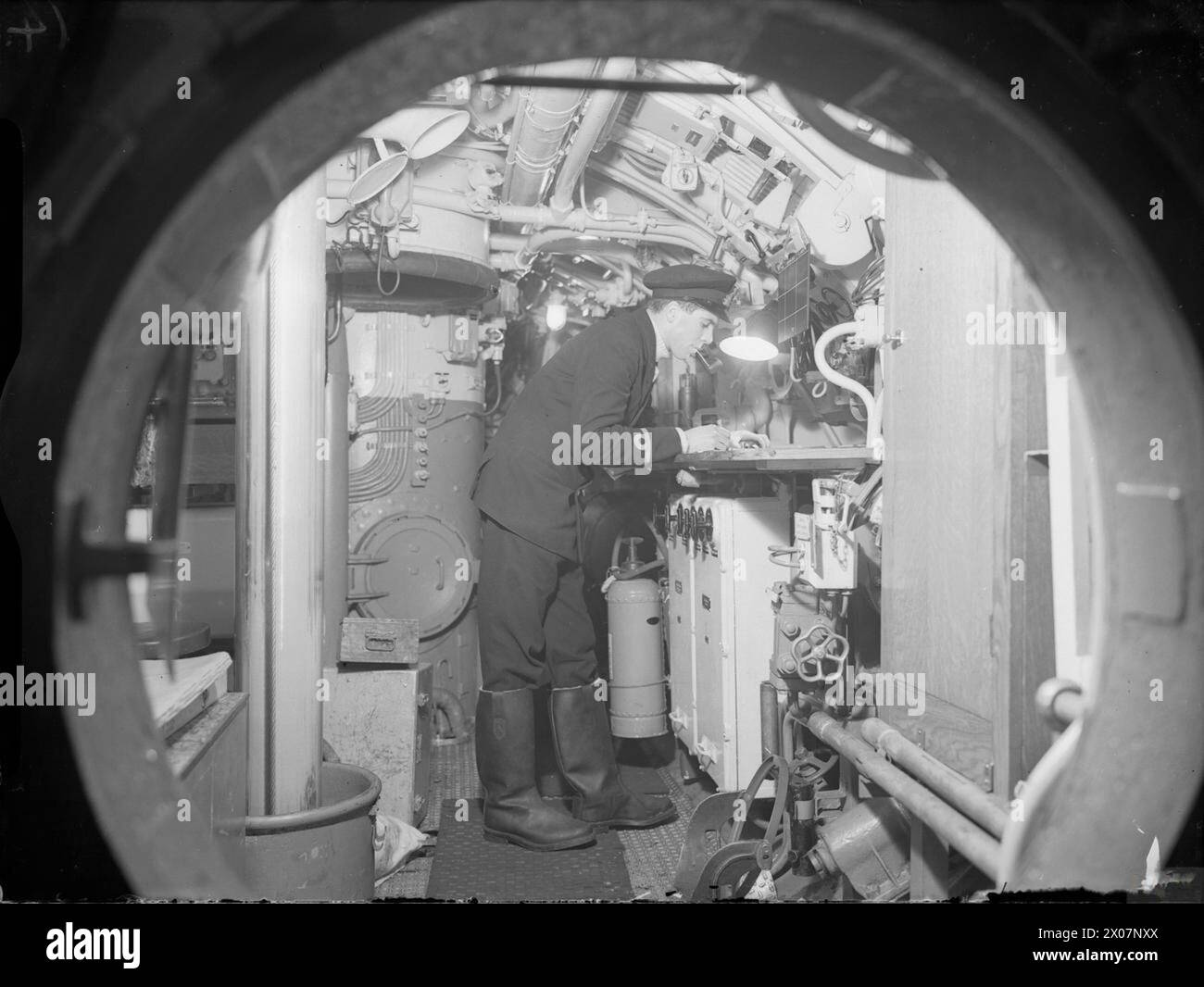 THE ROYAL NAVY DURING THE SECOND WORLD WAR - The Navigator busy at his ...