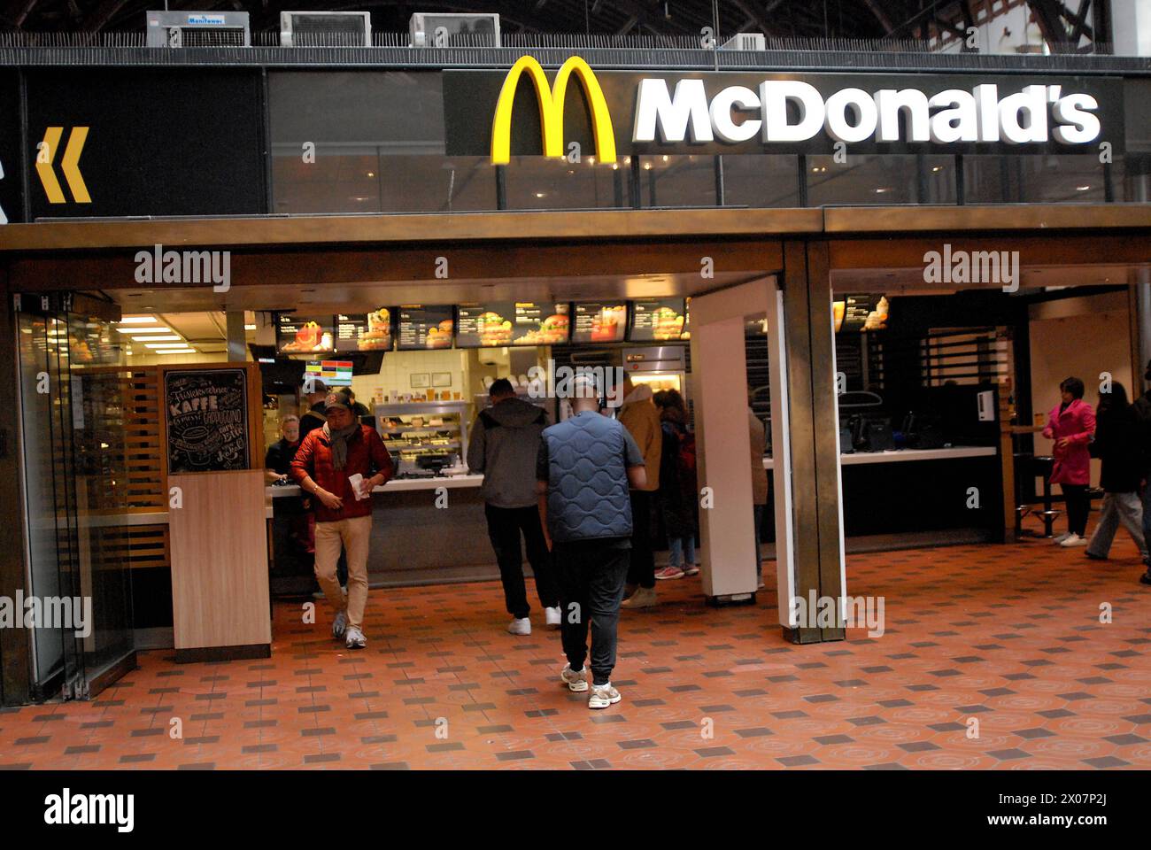 Copenhagen, Denmark /10 April 2024/McDondals fast food restuarant in ...