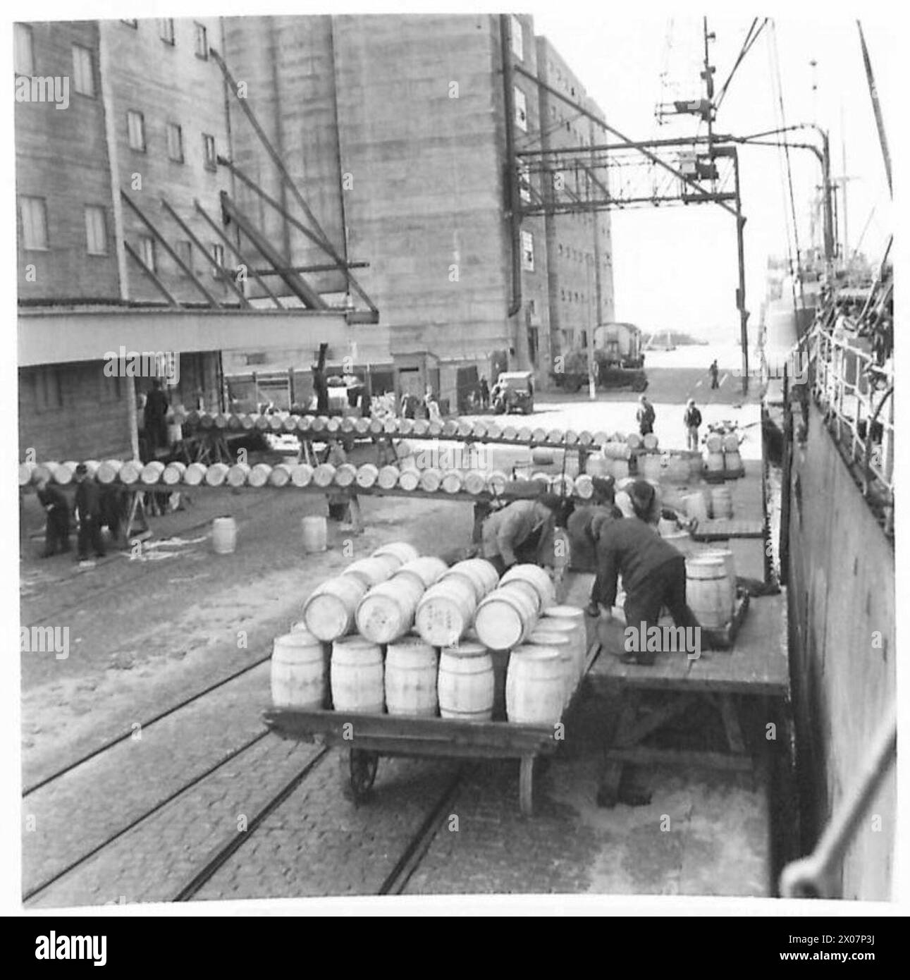 Horse-drawn carts deliver Danish butter from packing factories to the ...