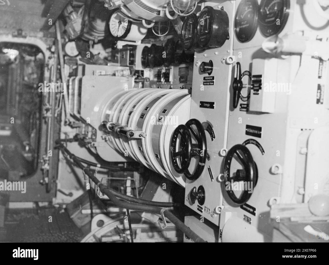 INTERIOR OF HM SUBMARINE GRAPH, CAPTURED GERMAN U-BOAT (U570). OCTOBER ...