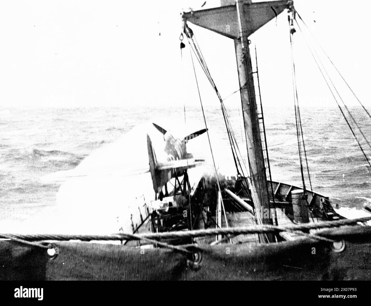 THE ROYAL NAVY DURING THE SECOND WORLD WAR - Big seas breaking over the ...