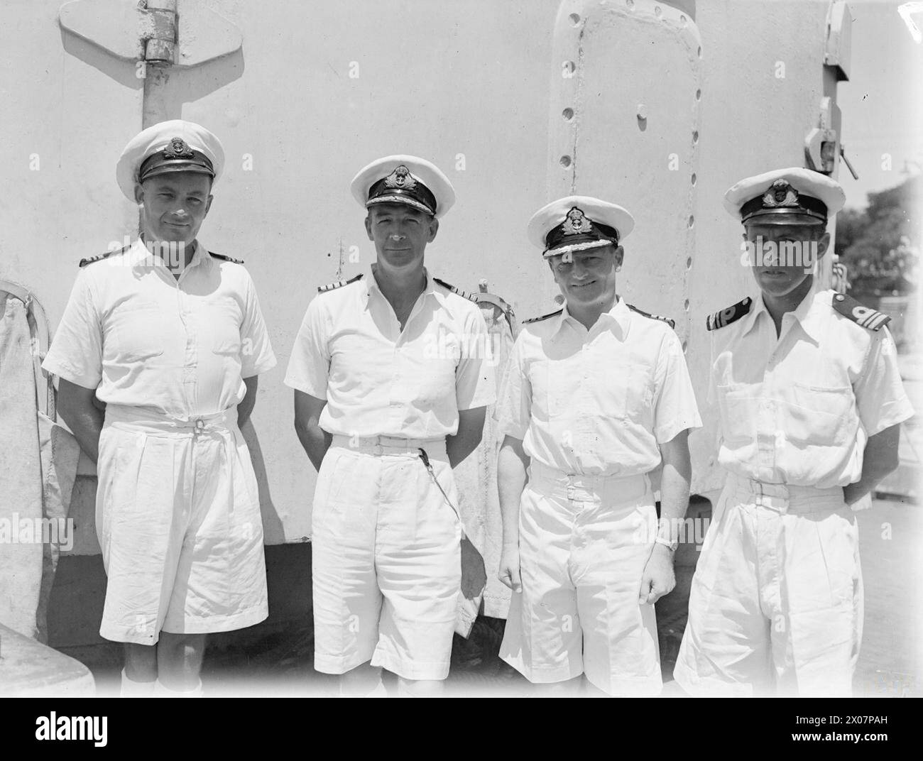 WITH A CRUISER OF THE EASTERN FLEET. 7 MARCH 1945, ON BOARD THE CRUISER HMS NEWCASTLE, AT ...