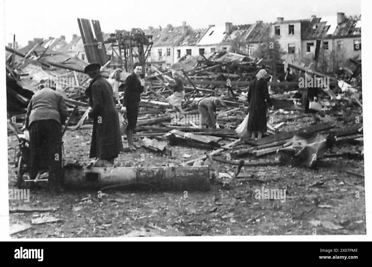 PICTURES IN BREMEN - Original wartime caption: Scenes of devastation in ...