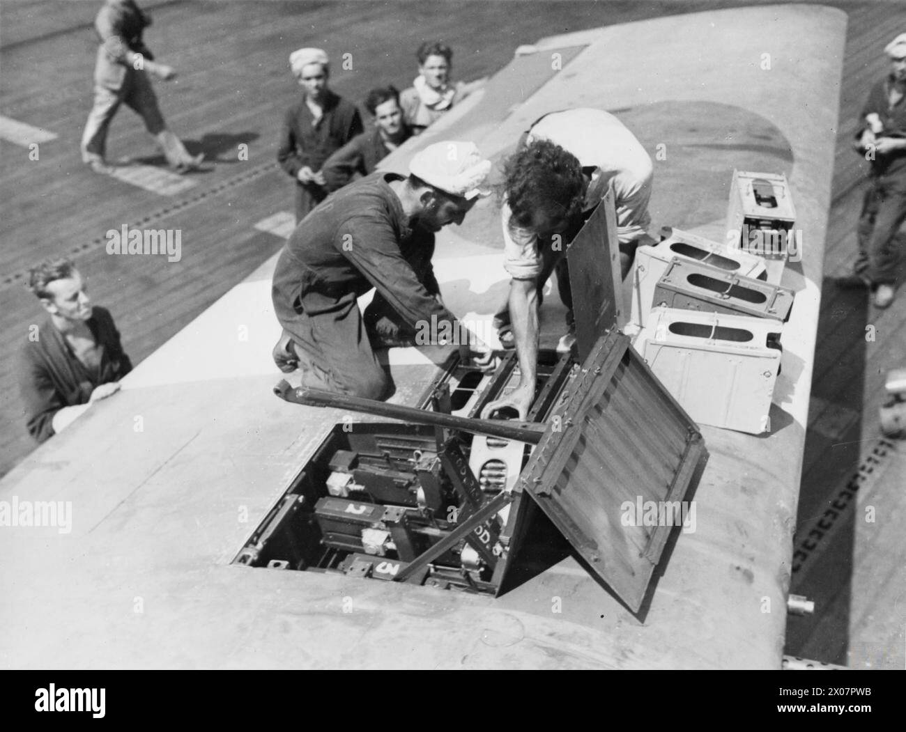 WITH THE ESCORT CARRIER HMS KHEDIVE IN EASTERN WATERS. APRIL 1945 ...