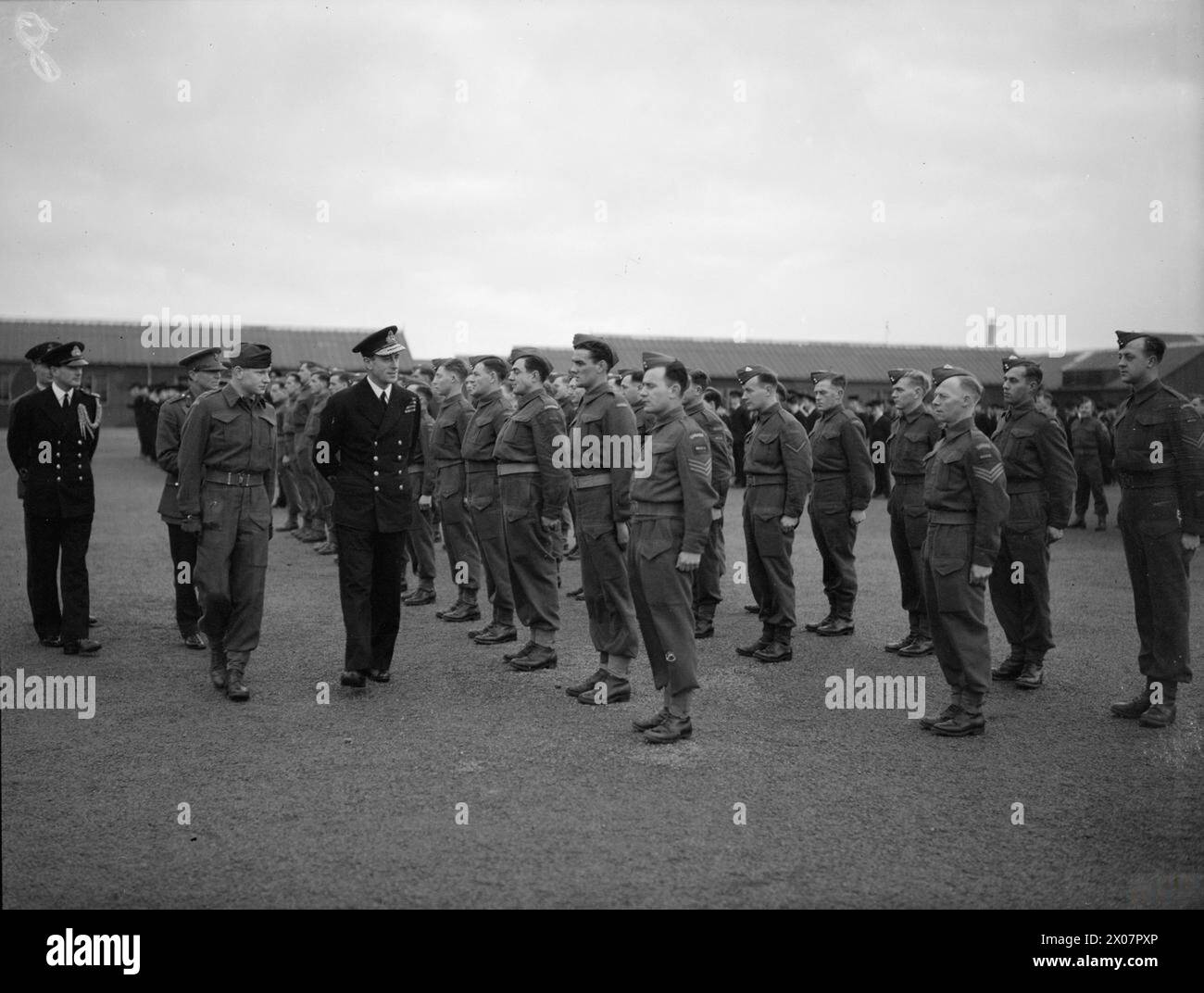 LORD LOUIS MOUNTBATTEN AT A COMBINED OPERATION CENTRE. DUNDONALD CAMP ...