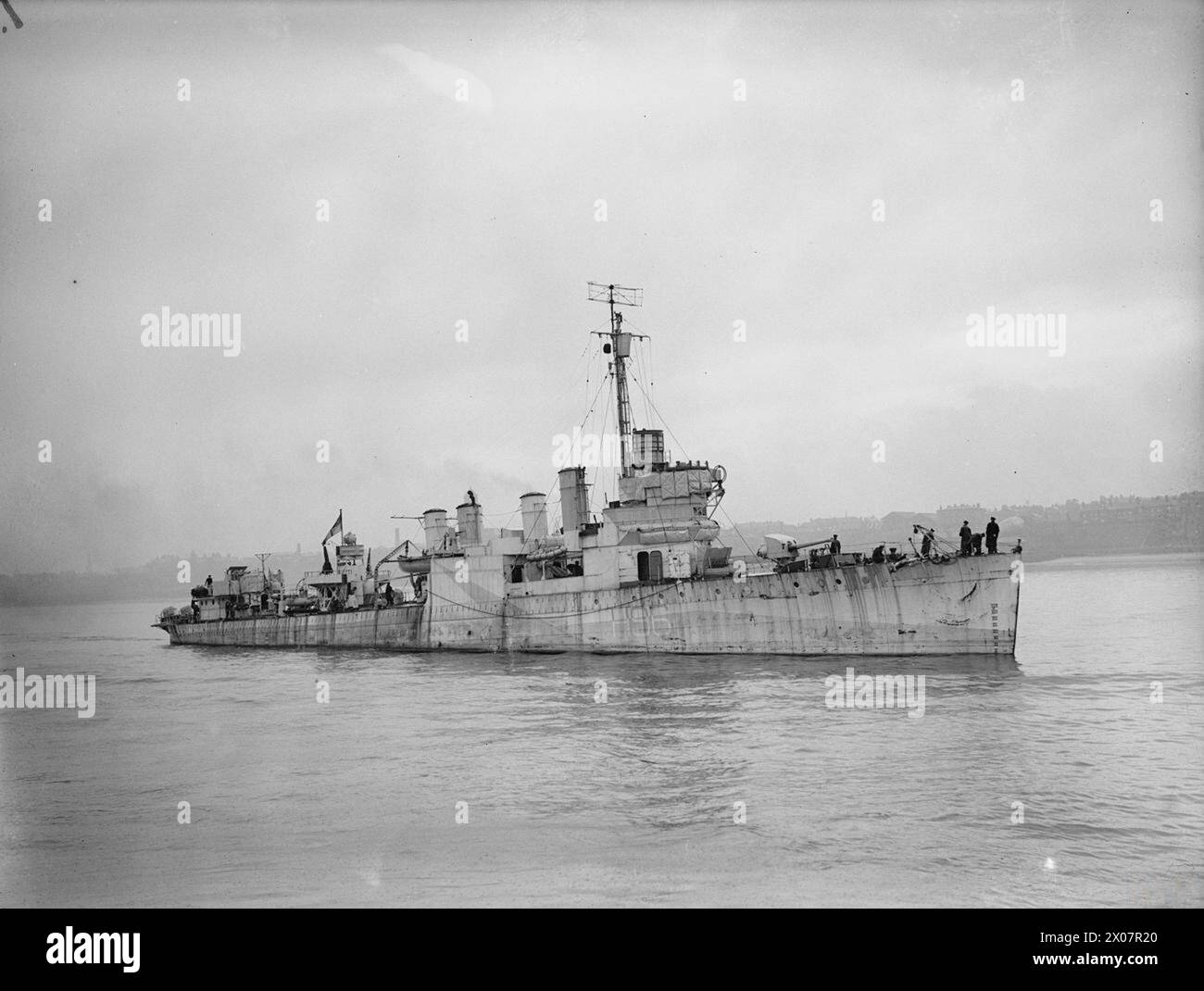 HMS BUXTON, BRITISH TOWN CLASS DESTROYER. 22 MAY 1942, LIVERPOOL. - HMS ...