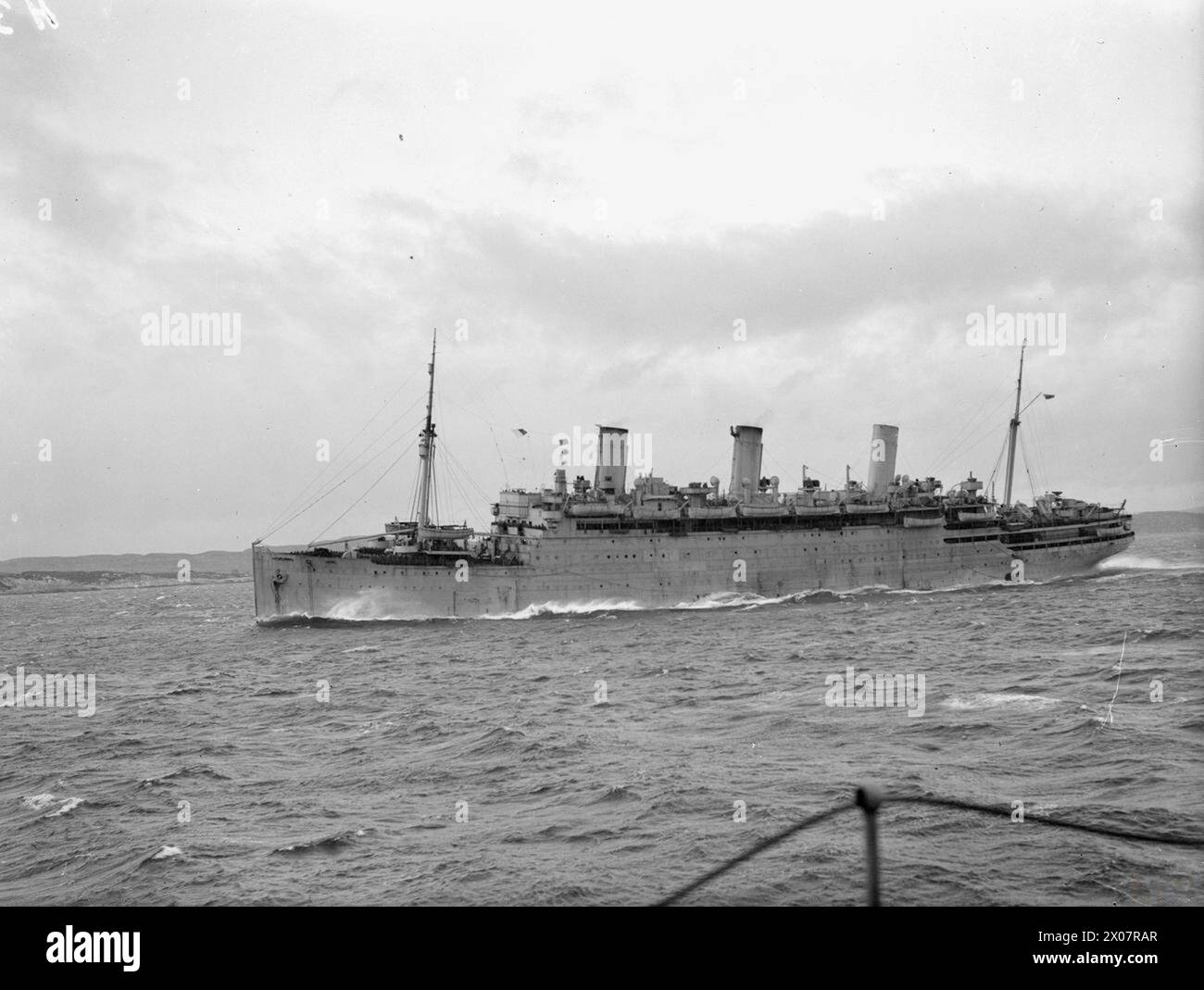 SS EMPRESS OF AUSTRALIA. NOVEMBER 1944, ON BOARD THE CRUISER HMS ...