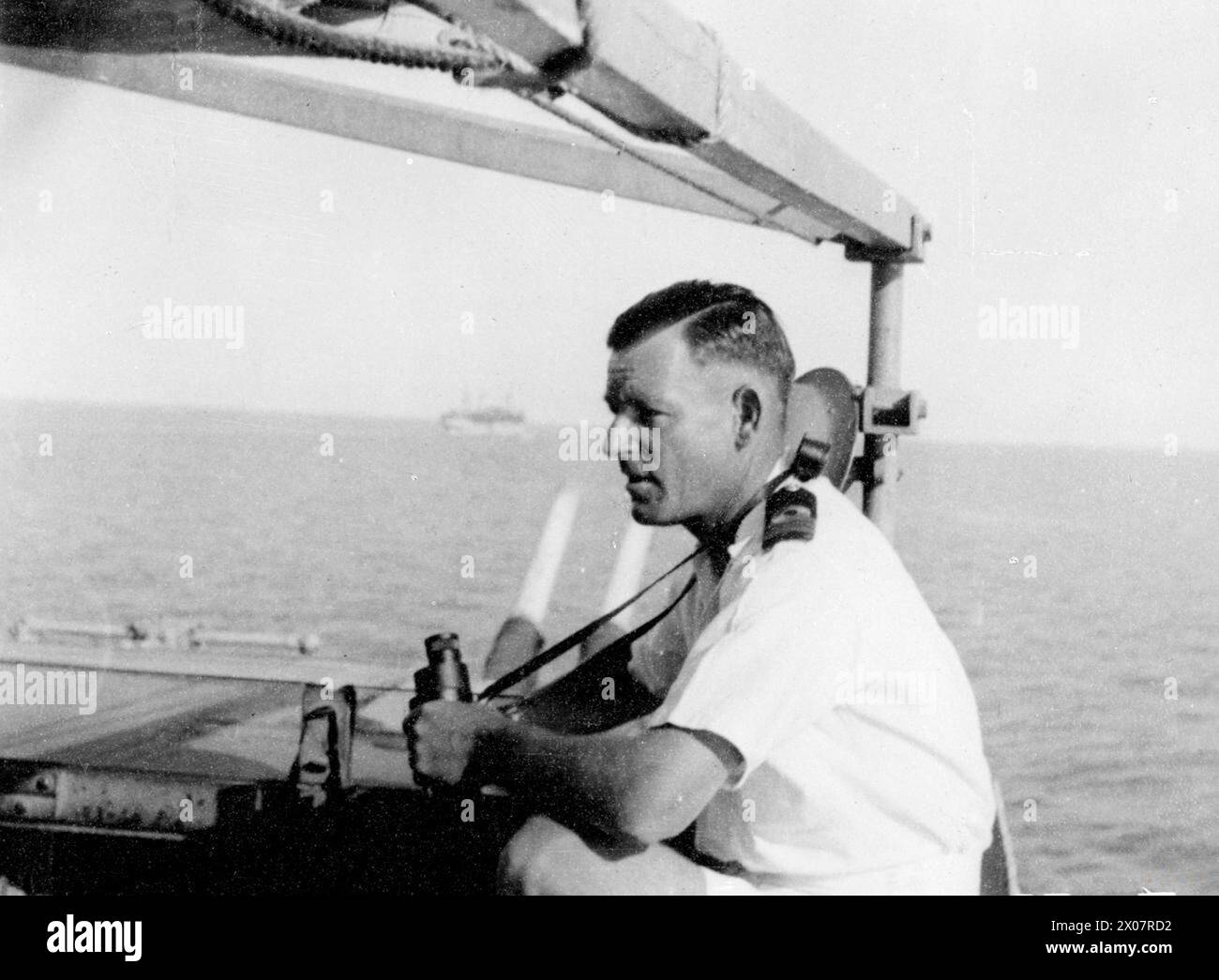 COMMANDING OFFICER OF THE CRANE. SEPTEMBER 1943, ON BOARD HMS CRANE, AT ...