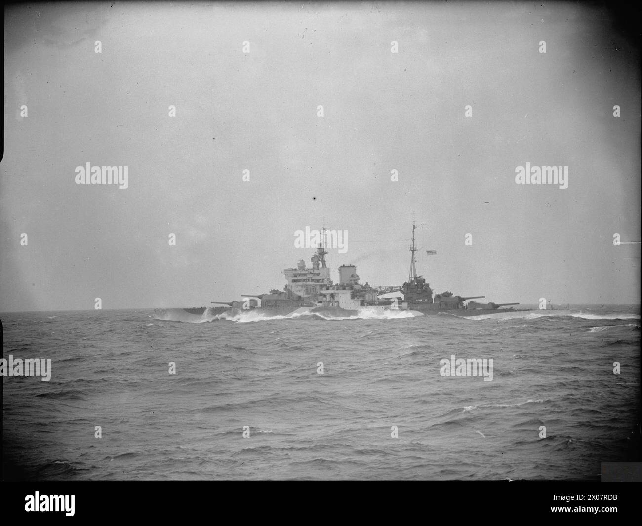 The Royal Navy During The Second World War Hms Queen Elizabeth In Heavy Seas Off Scapa Flow