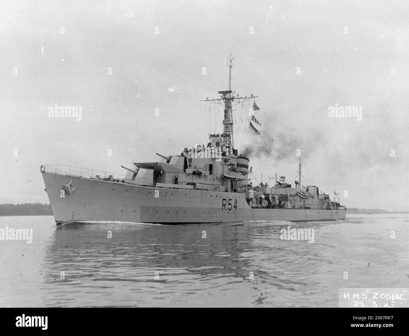 HMS ZODIAC, BRITISH Z CLASS DESTROYER. 1945? - , HMS Zodiac Stock Photo ...