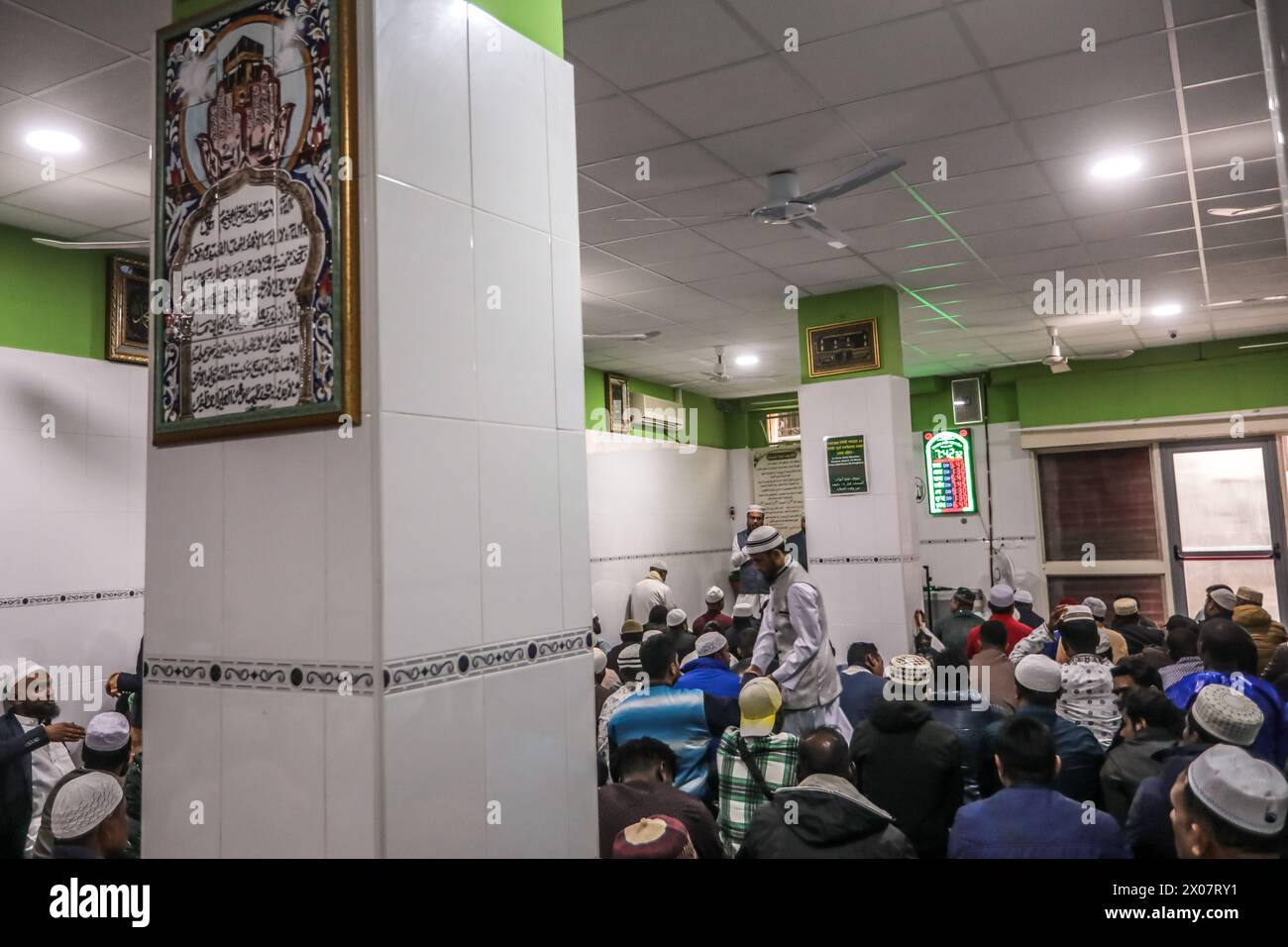 Palermo, Italy. 10th Apr, 2024. Muslims offer Eid al-Fitr prayers the ...